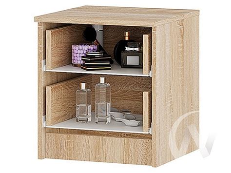 Купить Тумба прикроватная Сакура дуб сонома белый 2 шт по цене 4570 руб в Новосибирске в