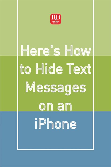 How to hide text messages on an iphone – Artofit