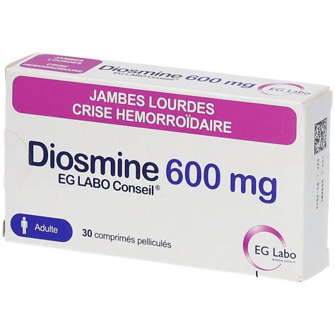 Diosmine Eg Labo Conseil® 600 Mg 30 Pcs Redcare Pharmacie