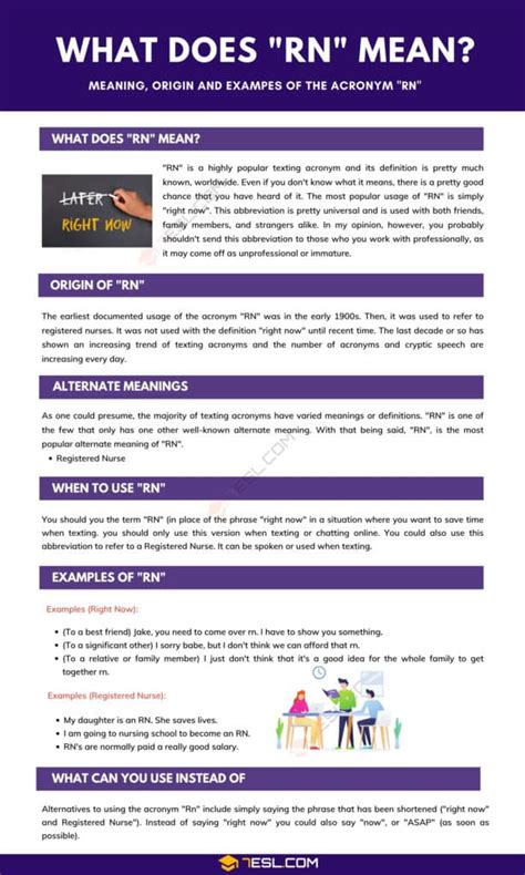 RN Meaning Origin And Examples ESL