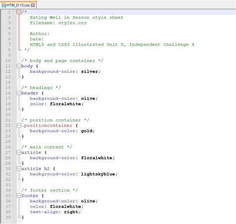 Solved Html5 And Css3 Unit D Independent Challenge 4 As You