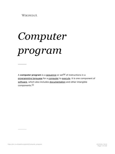 Computer Program Wikipedia Pdf Programming Computer Program