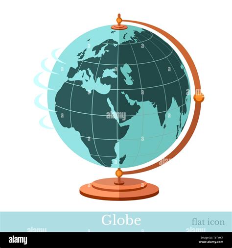 Flat Icon Globe On Stand Isolated On White Stock Vector Image Art Alamy