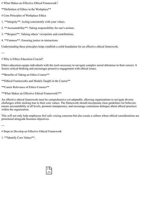 Ppt What Makes An Effective Ethical Framework Powerpoint