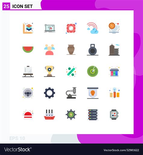 Set 25 Modern Ui Icons Symbols Signs For Break Vector Image