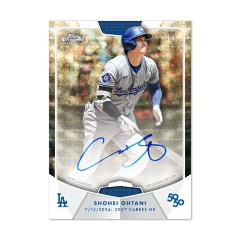 Shohei Ohtani 50 50 What Is Topps Dynasty Black Dave And Adams News