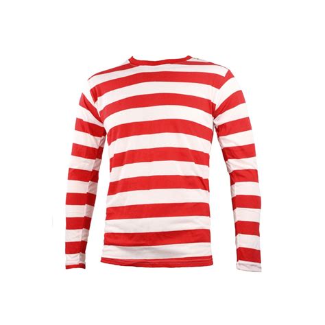 Mens Long Sleeve Red And White Striped Shirt Etsy