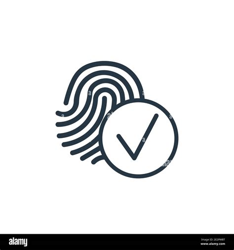 Biometric Identification Outline Vector Icon Thin Line Black Biometric