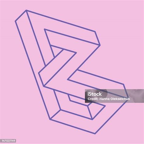 불가능한 모양 착시 그림 벡터 에셔 역설 광학 예술 개체입니다 기하학 현대 로고입니다 0명에 대한 스톡 벡터 아트 및 기타 이미지 Istock