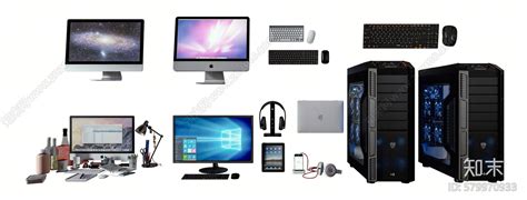 现代电脑组合3d模型下载【id 579970933】 知末3d模型网