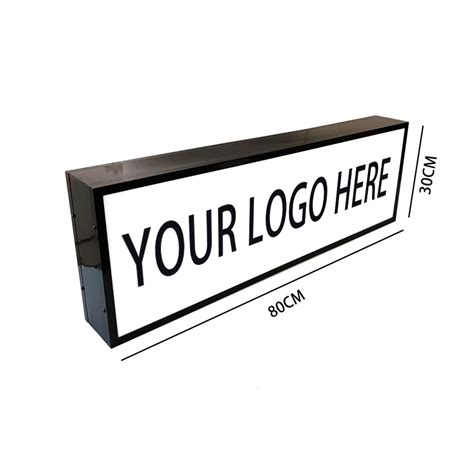 Double Sided Light Box Hanging Mounted Rectangular Led Light Box 30x80cm