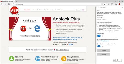 Adblock And Adblock Plus Extensions For Microsoft Edge