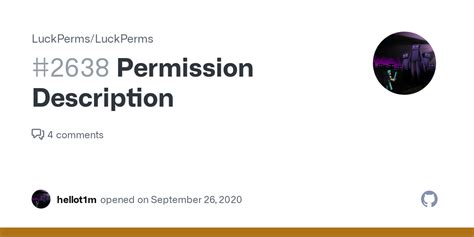Permission Description · Issue 2638 · Luckpermsluckperms · Github