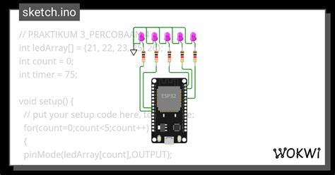 Percobaan3p4 Wokwi Esp32 Stm32 Arduino Simulator