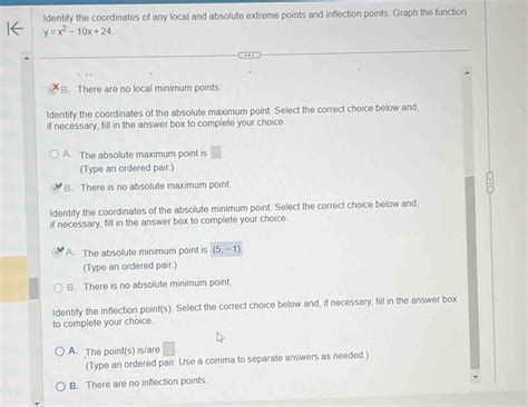 Solved Ldentify The Coordinates Of Any Local And Absolute Extreme