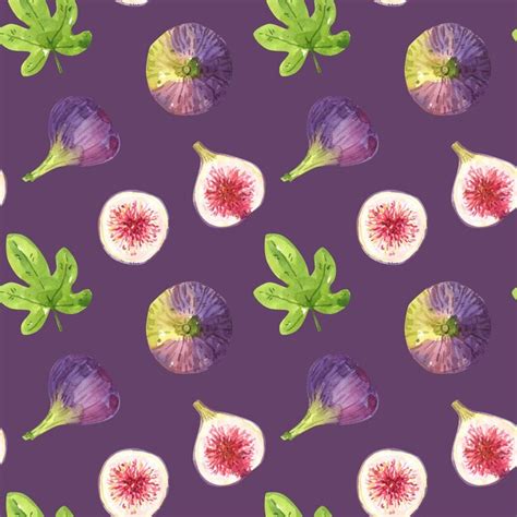 Premium Photo Fig Fruits Seamless Pattern Design