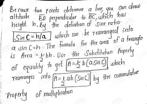 Solved Because Two Points Determine A Line You Can Draw Altitude