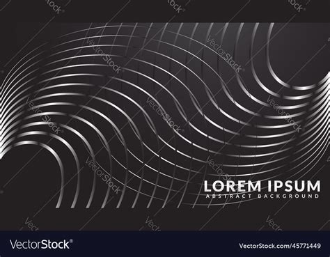 Monochrome Arch Line Pattern Abstract Background Vector Image
