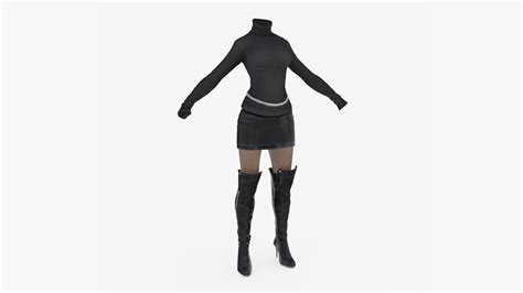 Female Model Uniform 3d Model Turbosquid 2111275
