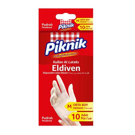 Piknik ლატექსის ხელთათმანი 10 ც მედიუმი Veli Store