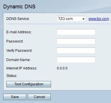 Dynamic DNS Settings On RV W Cisco