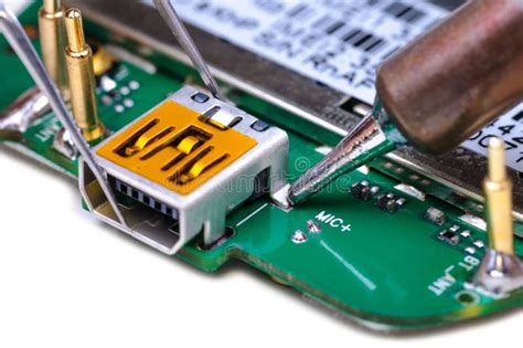 Mobile Phone Repair In Electronic Lab Working Place Stock Image Image 34726613