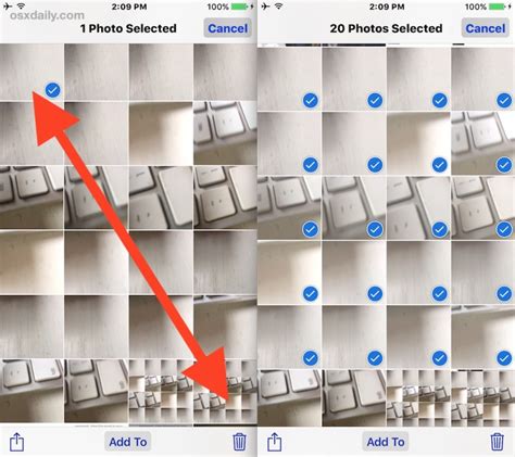 How To Select Multiple Photos Quickly On IPhone And IPad With A Drag Select Gesture