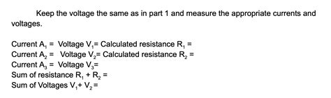 Procedure Connect A Resistor R To A Voltage Chegg