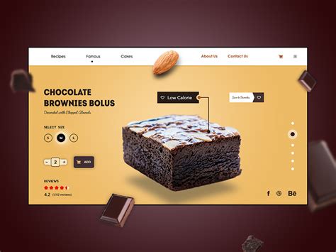 一组美食甜品蛋糕网页设计欣赏 学堂