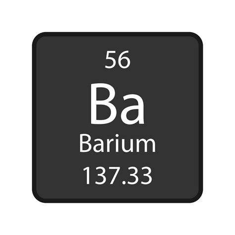 Barium Symbol Chemical Element Of The Periodic Table Vector Illustration 11223385 Vector Art