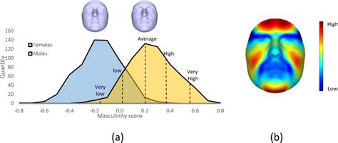 Variation In Facial Masculinity A Distribution Plot Of The