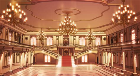 중세판타지 귀족 파티용 연회장무도회장 웹툰 스케치업 픽셀플러스