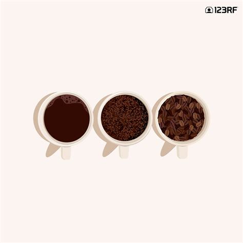 뜨거운 커피 아메리카노 감성 일러스트 모음