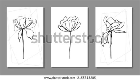 Vector Botanical Wall Arts Flower Minimalistic Stock Vector Royalty Free 2155313285 Shutterstock