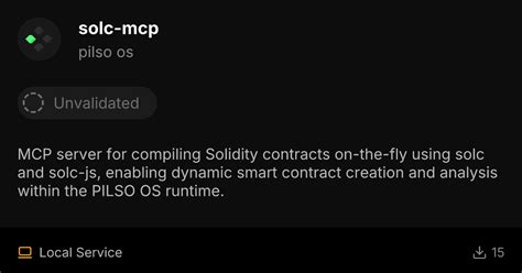 Solc Mcp Mcp Servers · Lobehub