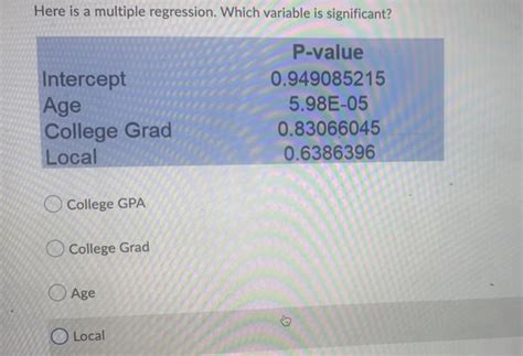 solved here is a multiple regression which variable is