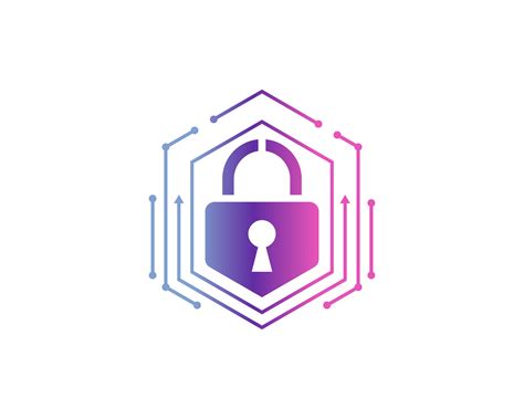 Cybersecurity Lock Icon Representing Digital Data Protection Network