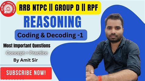 Coding And Decoding 1 Concept And Practice Series For Ntpc Rpf Alp Group D Amit Sir