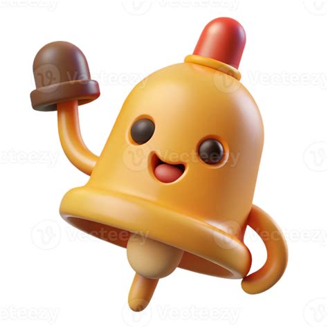 Playful Splendid Bell Character With A Rounded Top And Clapper Scalable Crisp Edges Flat