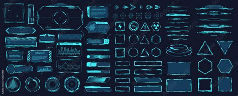 Scifi Elements Hud Screen Futuristic Science Element Mega Tech Hologram Frame Chart Digital