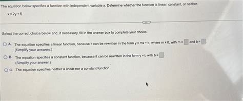 solved the equation below specifies a function with