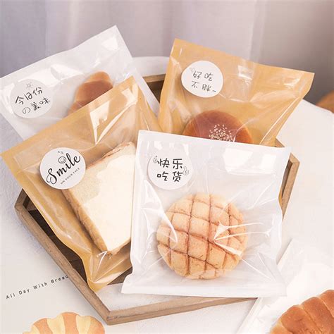 ซองกระดาษคราฟ ใส่ขนม หน้าใส หลังสีน้ำตาล สีขาว