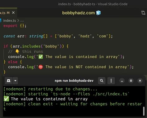 Check If An Array Contains A Value In Typescript Bobbyhadz