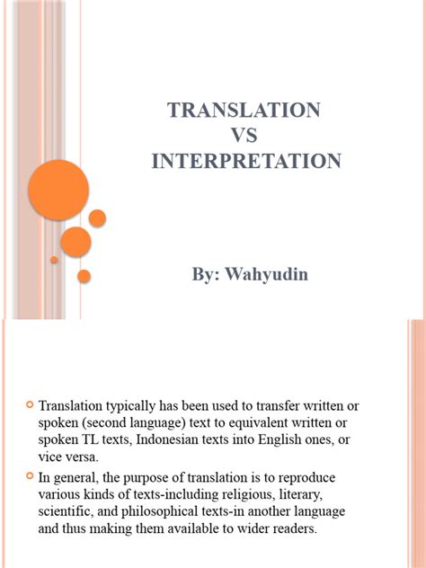 Translation Vs Interpretation 2023 5 6 Download Free Pdf Language