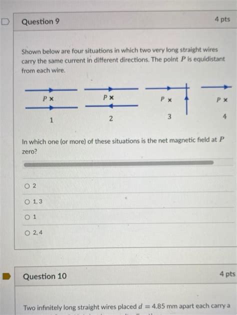 Solved D Question 9 4 Pts Shown Below Are Four Situations In