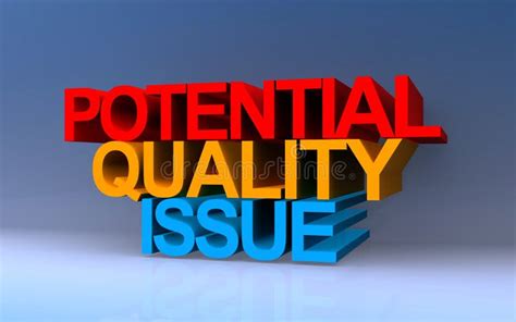 Potential Quality Issue On Blue Stock Illustration Illustration Of