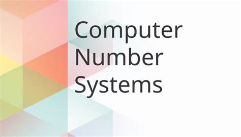 Powerpoint Presentation Computer Number System Pptx