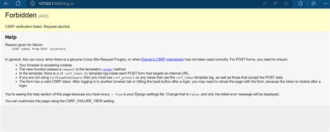 Django After Refreshing Page Gives Csrf Verification Failed Request
