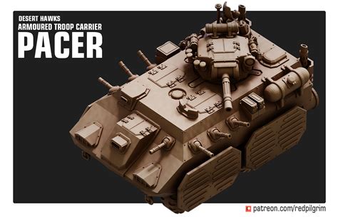 Armoured Troop Carrier Pacer Red Pilgrim Miniatu Forge Of Generals Eu