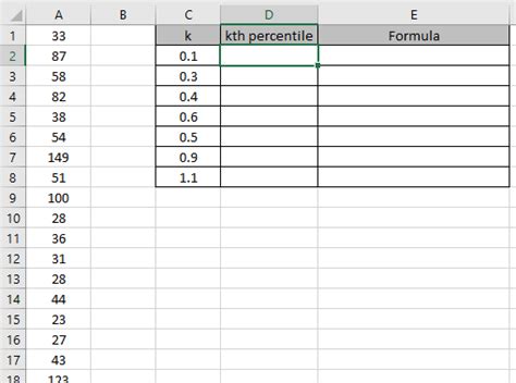 How To Use The Excel PERCENTILE EXC Function
